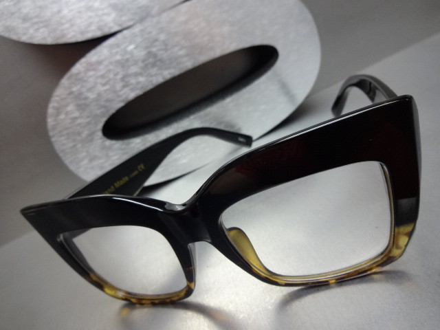 OVERSIZED EXAGGERATED VINTAGE RETRO Clear Lens EYE GLASSES Big Thick ...