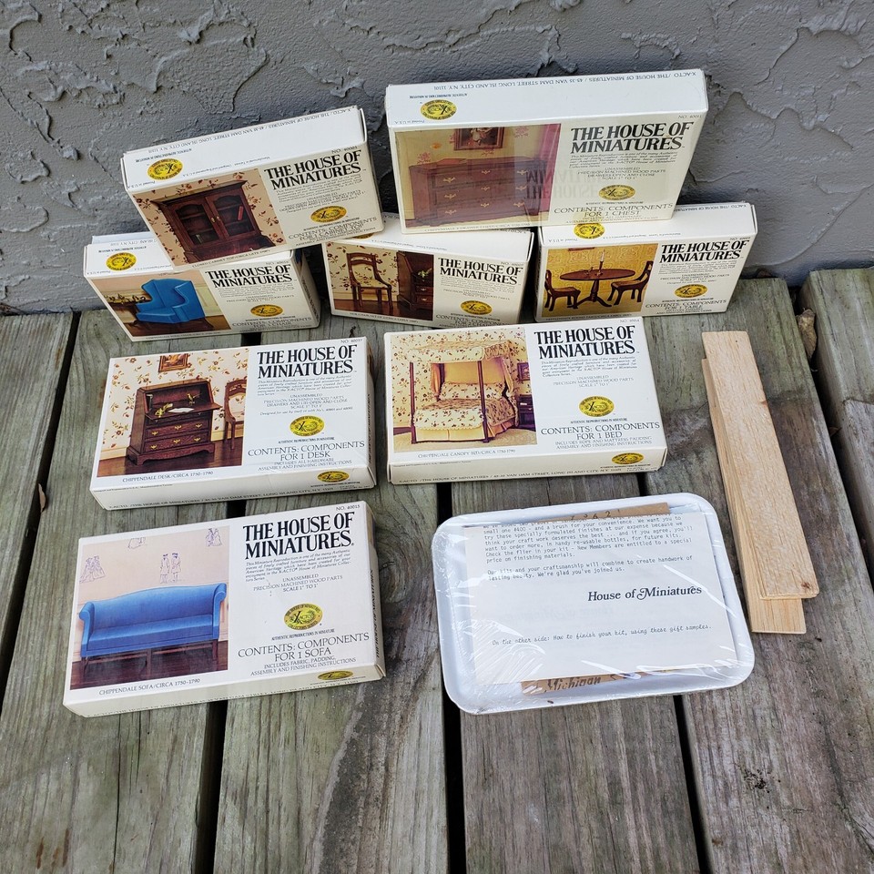 X-acto House of Miniatures Furniture Kits Lot of 8 Authentic ...