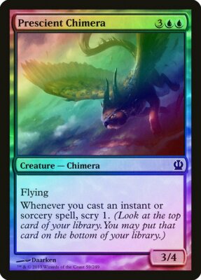 Prescient Chimera FOIL Theros NM Blue Common MAGIC THE GATHERING CARD ...