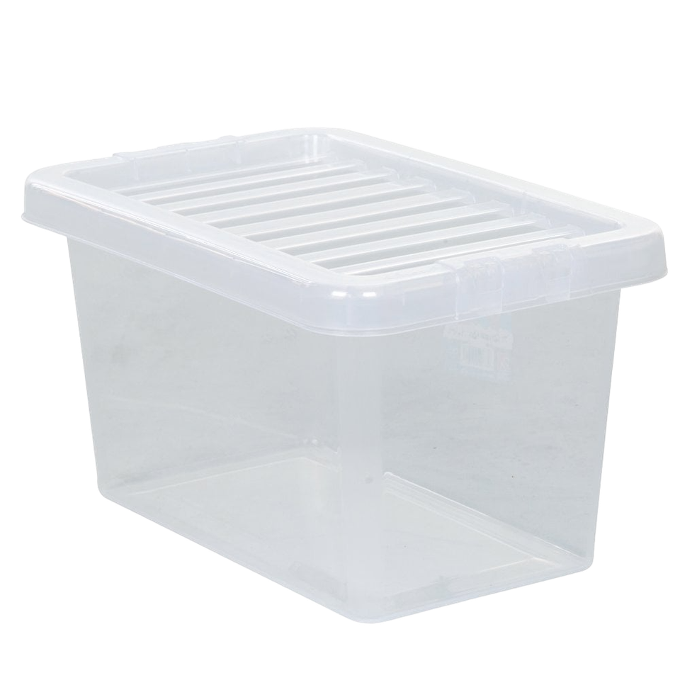4L-80L Clear Plastic Storage Boxes With Lids Home Office Kitchen ...