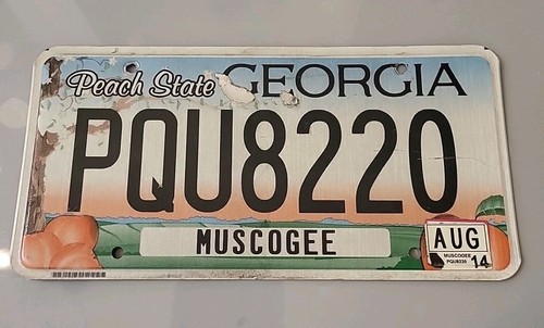 USA Vintage Car License Plate Automobile Tag State Of Georgia Peach ...