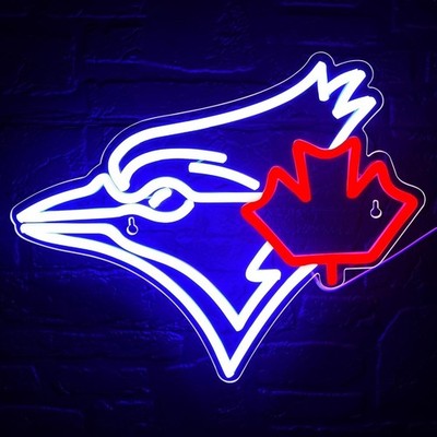 16"x13" Toronto Blue Jays Baseball LED Neon Sign With Dimmer USB ...