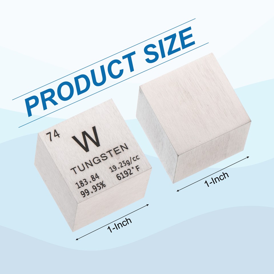 1 Inch Pure Tungsten Cube High Density Metal Element Block | eBay