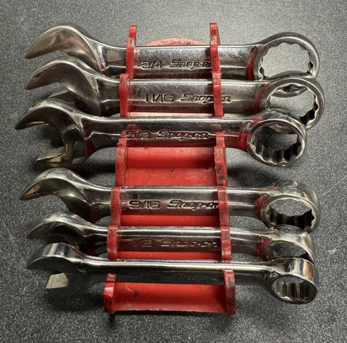 Snap On Wrenches 6 Piece Set SAE Stubby On Red Tray | eBay