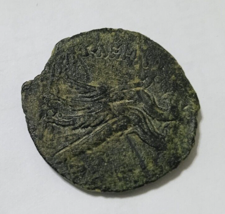 GREEK ANCIENT COIN ZEUS TWO EAGLES PTOLEMAIC KINGDOM. PTOLEMY 246 B.C ...