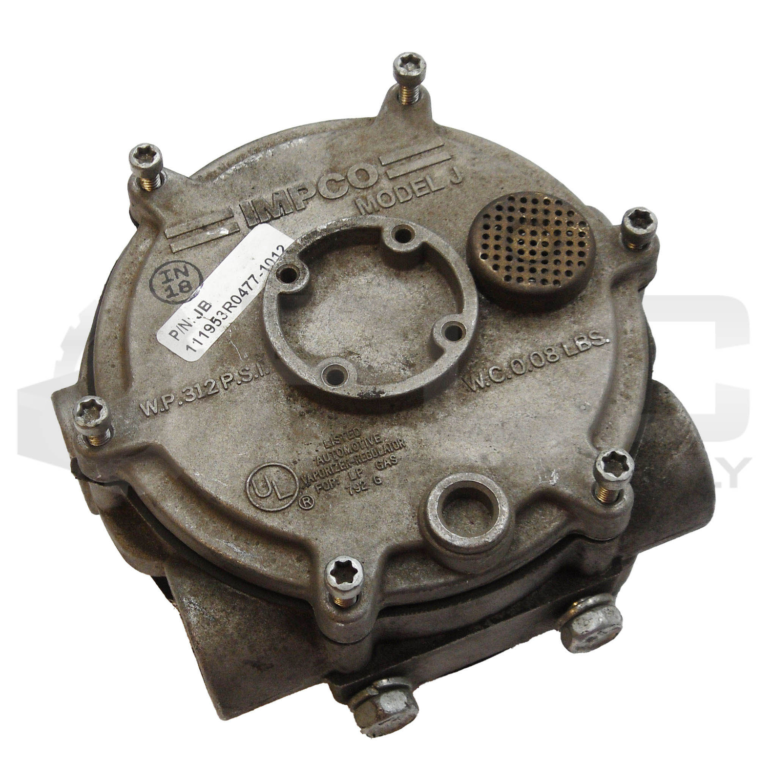 IMPCO JB MODEL J VAPORIZER REGULATOR FOR LP GAS W.P 312PSI W.C .08LBS ...