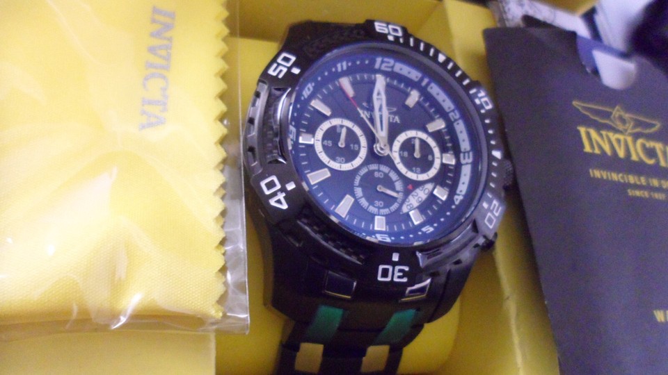 Invicta Pro Diver Chronograph Black Dial Men's Watch 26745 / NEW WITH ...