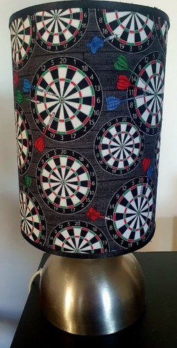 Darts Dart Board Bedside touch Lamp Base fabric shade and Bulb | eBay