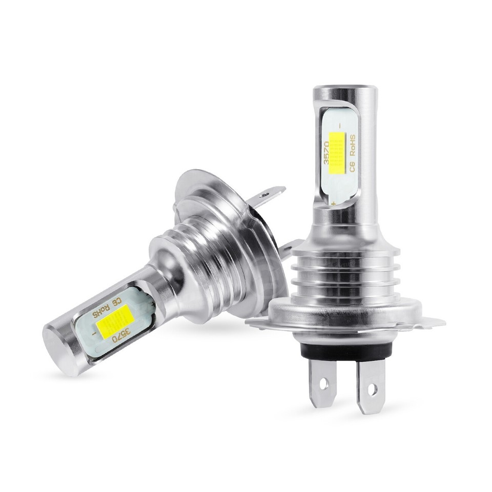 Mini H7 + H7 LED Headlight Bulb Kits Combo High Low Beam 240W 52000LM ...