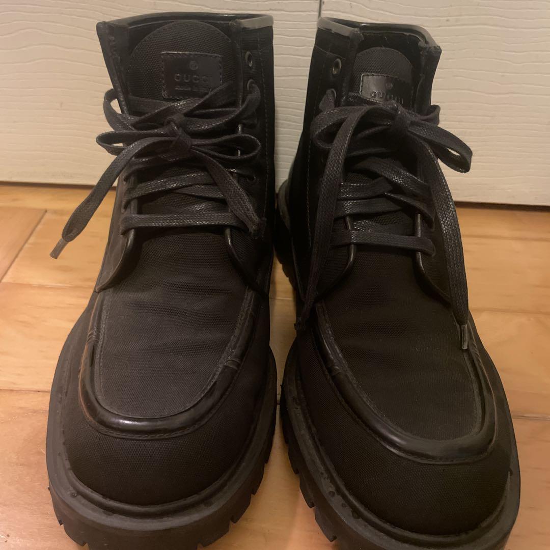 discount! Gucci Men 9.0US High Cut Boots Black Canvas discount! Gucci Men 9.0US High Cut Boots Black Canvas