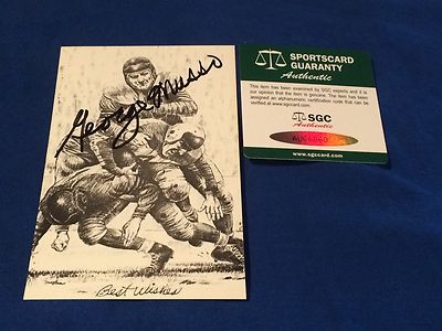 George Musso Signed Hall Of Fame Postcard SGC Authentic COA Bears | eBay