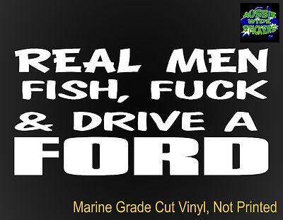 Ford ranger falcon ute Car Stickers REAL MEN 200mm | eBay Australia