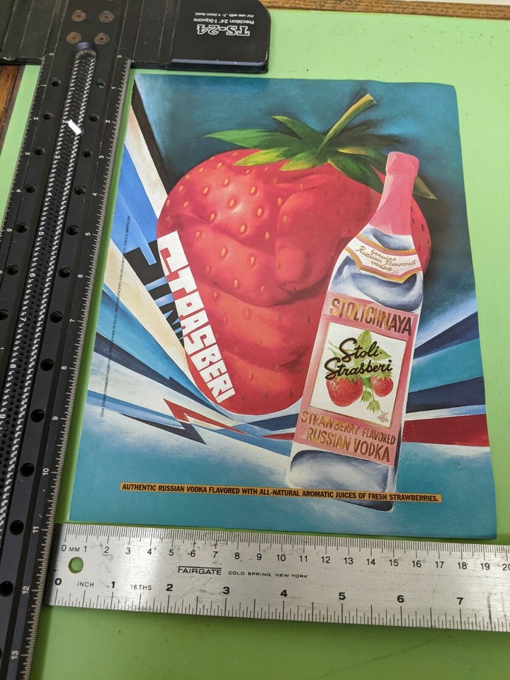 1997 VINTAGE PRINT Ad Stoli Stolichnaya STRAWBERRY Vodka Leonid Gore ...