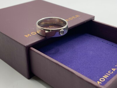 Monaco Vinader Diamond Essential Band Ring Sterling Silver & Diamond ...