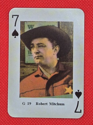 Robert Mitchum Playing Card Movie Film Star Screen Legends Belgium | eBay