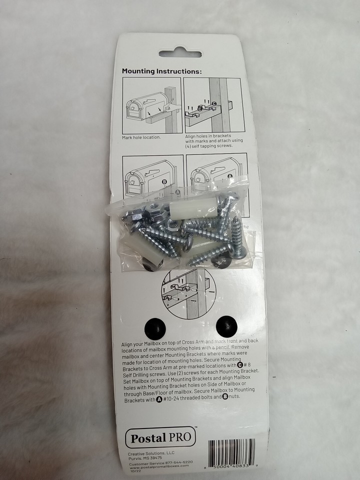 Postal Pro Universal Mailbox Mounting Bracket PP503 Black | eBay