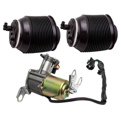 2x Rear Air Spring Bags + Air Compressor For Lexus GX470 Toyota 4Runner ...