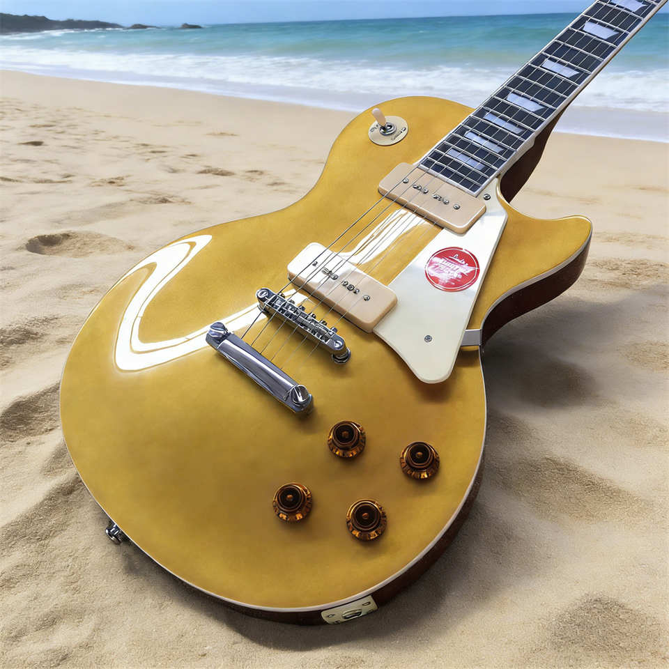 LP Gold Electric Guitar Solid Mahogany Body&Neck 2P90 Pickups 6 String ...