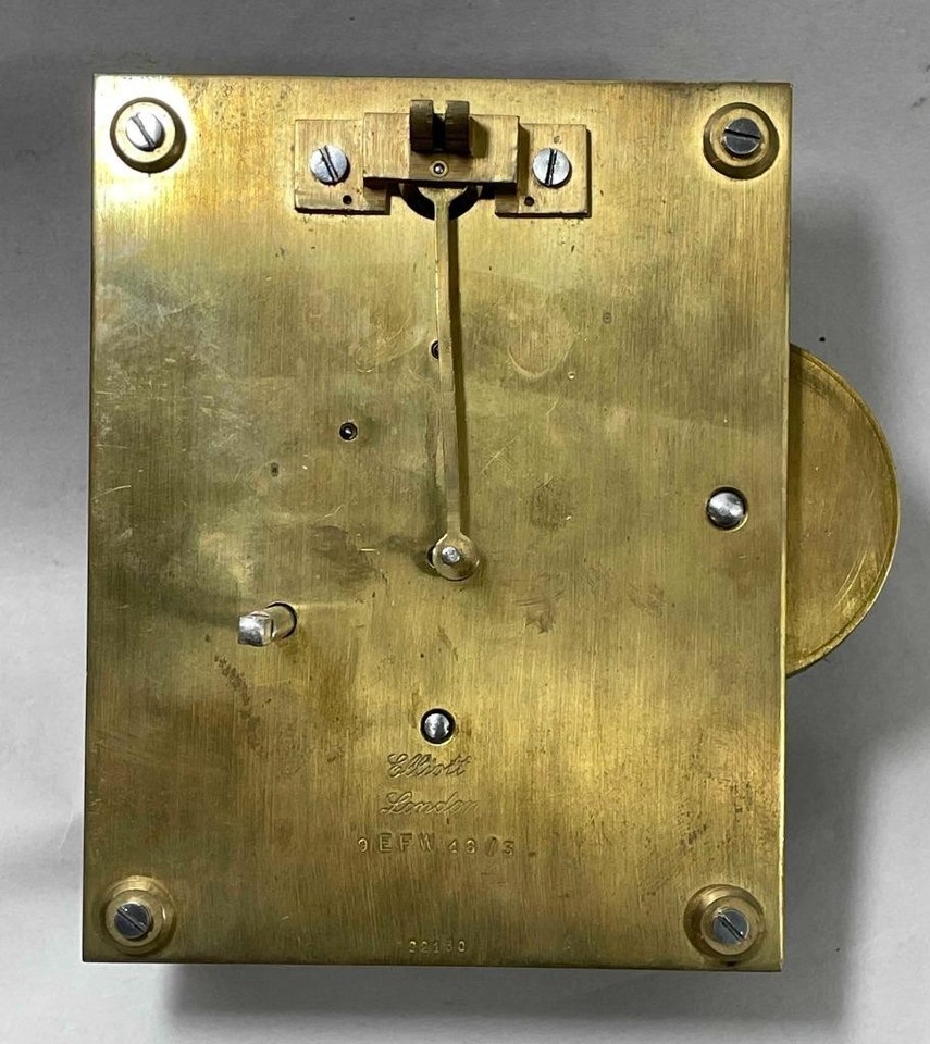 GOOD VINTAGE FUSEE CLOCK MOVEMENT & PENDULUM by ELLIOT raf sector clock ...