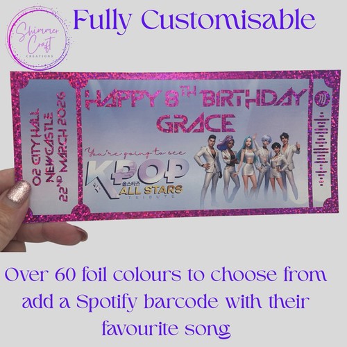 Personalised Souvenir Concert Ticket – Music Event Reveal - K-pop All ...