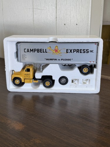 Mack B-61 1960 Campbell 66 Express Tractor Trailer 1:34 Diecast Yellow ...