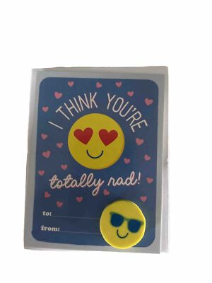 Gift Tag With Smiley FaceEraser - 10x7.5cm- You Are Totally Rad | eBay ...