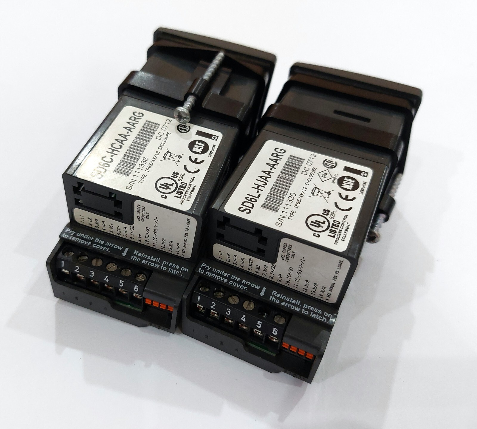 Lot of 2 WATLOW SD6C-HCAA-AARG and SD6L-HJAA-AARG Process Controllers ...