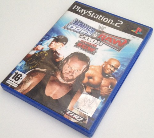 ps2 WWE SMACK DOWN VS RAW 2008 FEAT ECW pal fr complet sony playstation ...