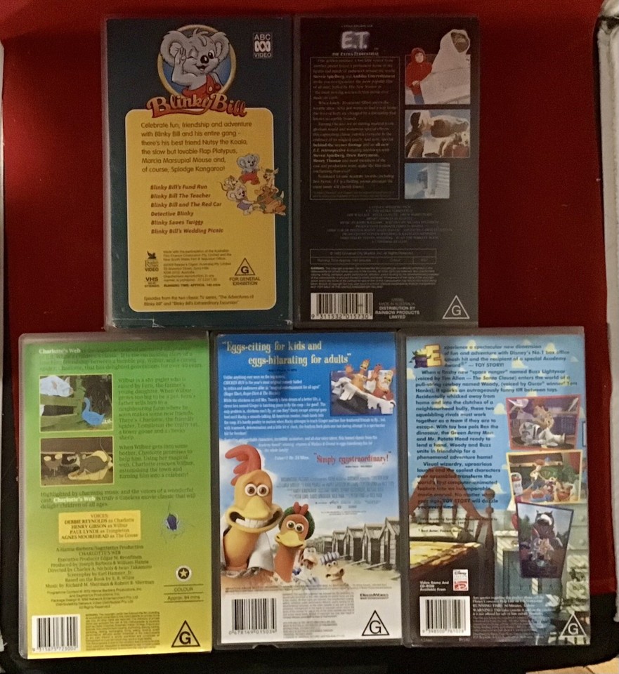 Blinky Bill Bulk Lot VHS Retro Vintage Video Cassette Bulk Lot x5 | eBay