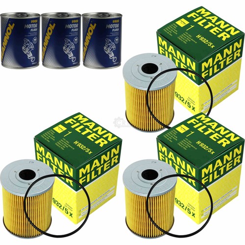 3X Original MANN Filtro Olio H 932/5 X + 3X SCT Flush Motore 4061667857693 | eBay