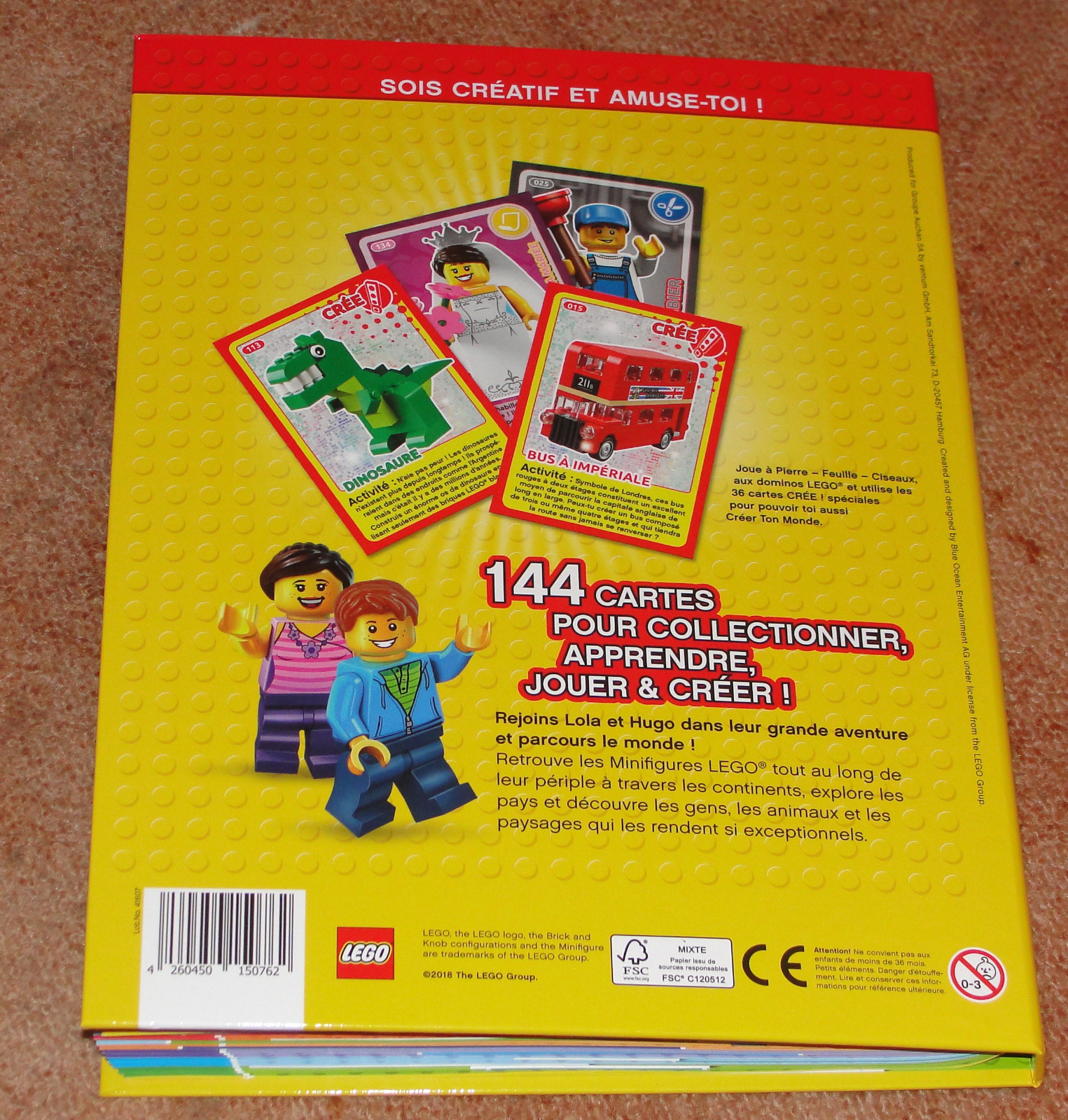Auchan Lego Crée ton monde set complet 144 cartes dans album officiel ...