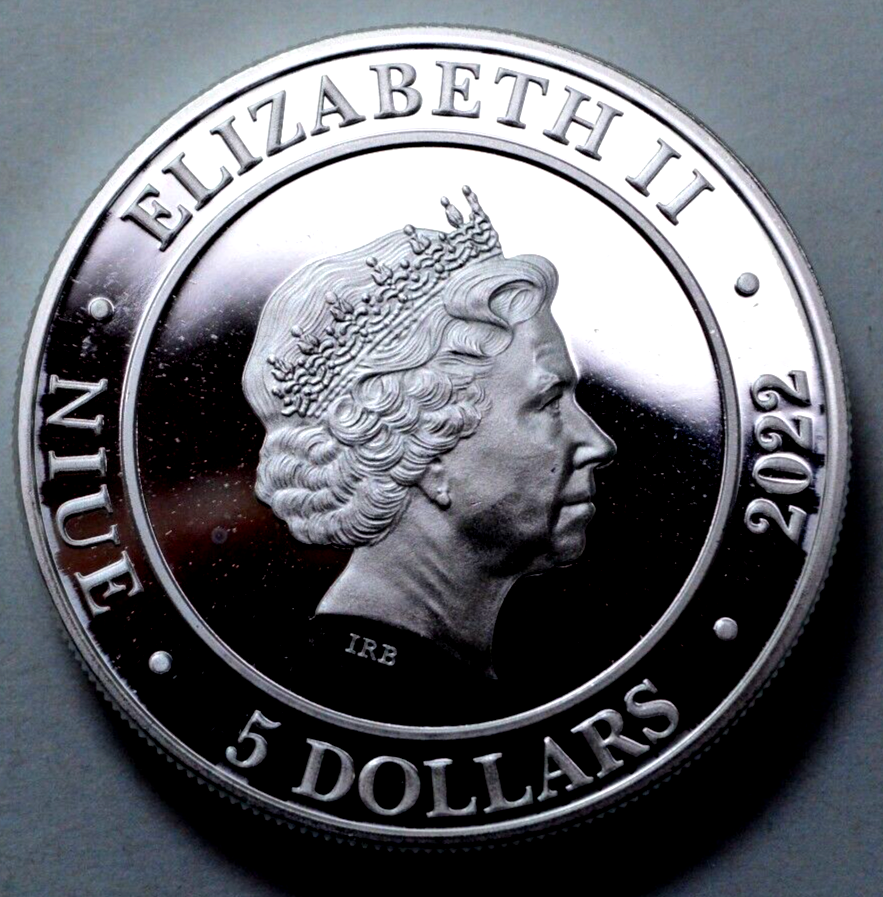 2022 2 OZ 9999 SILVER ROUND $5 DOLLAR NIUE THE MAYFLOWER COIN 1620 RARE ...