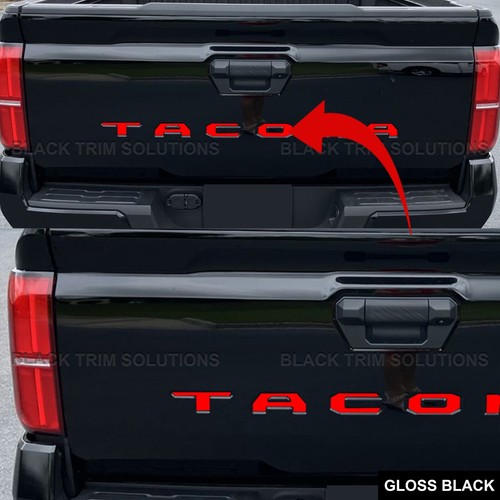 For 2024 2025 Toyota Tacoma Red Overlay DECALS for Tailgate Rear ...