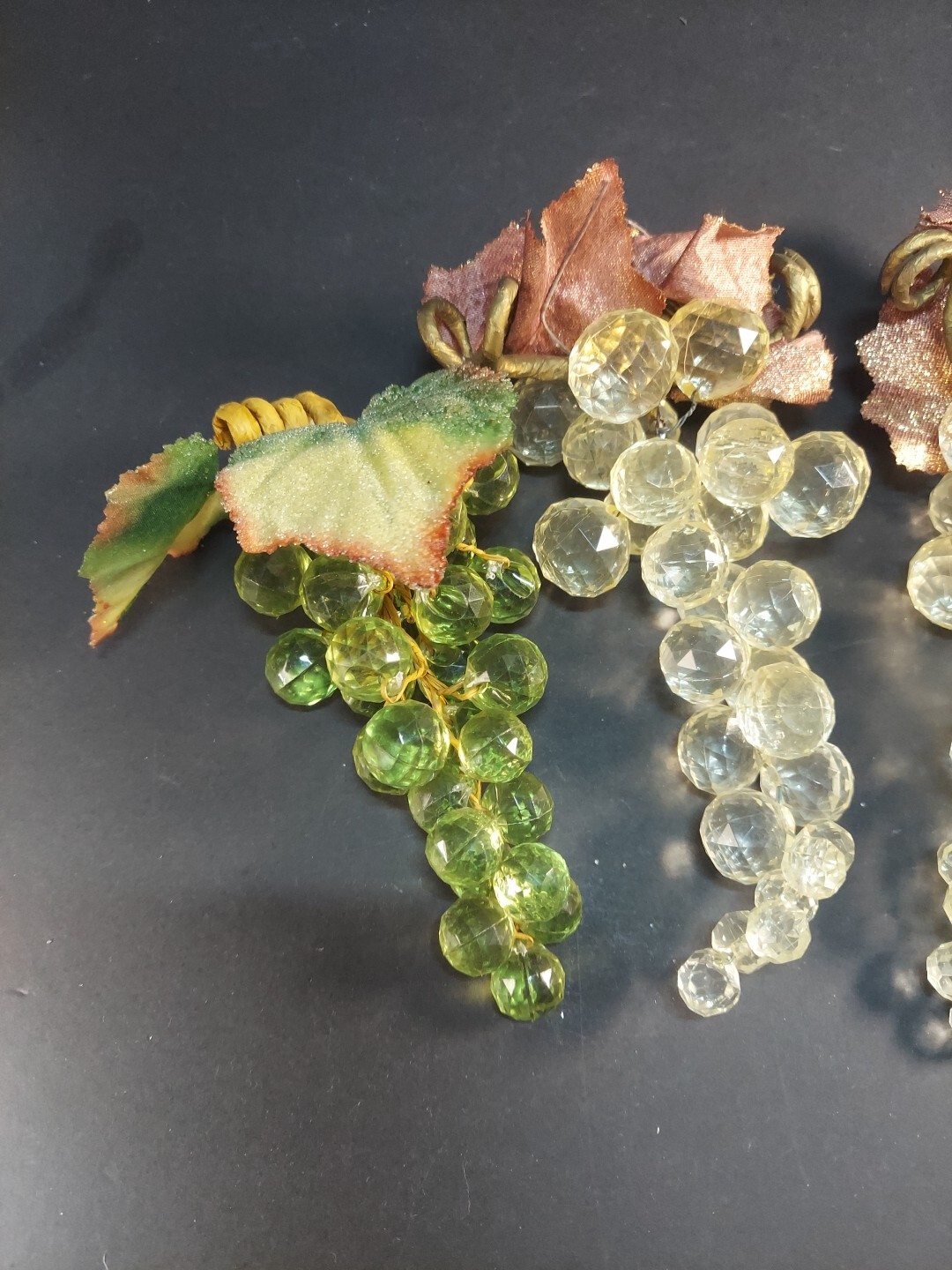 Vintage Lucite Acrylic Grapes Cluster Decor Set Of 4 Multicolor | eBay