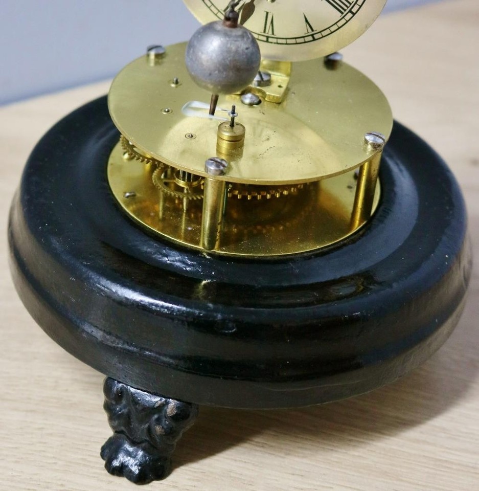Antique Mystery Conical Rotary Ball Pendulum Brass Skeleton Mantle ...