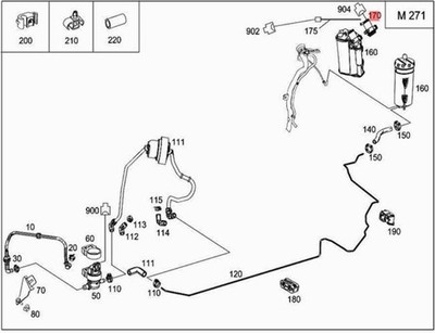Genuine MERCEDES A209 Closed fuel-evaporation-control system Valve ...