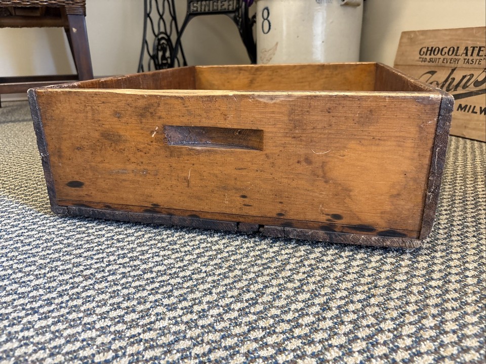 Antique Wooden Bread Crate Mrs. Karl’s “Better Buns” Bakery Wood ...