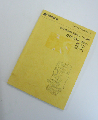 TOPCON INSTRUCTION MANUAL ELECTRONIC TOTAL STATION, GTS-310 SERIES PDF ...