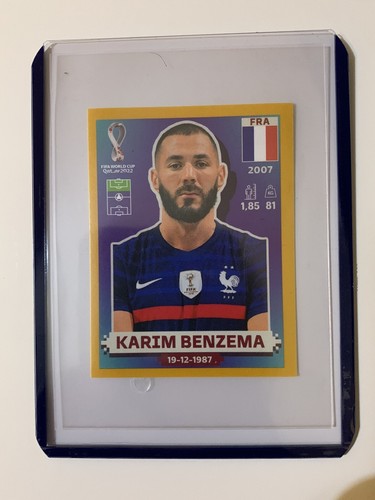 Panini World Cup 2022 Qatar Sticker GOLD EXCLUSIVE! BENZEMA | eBay