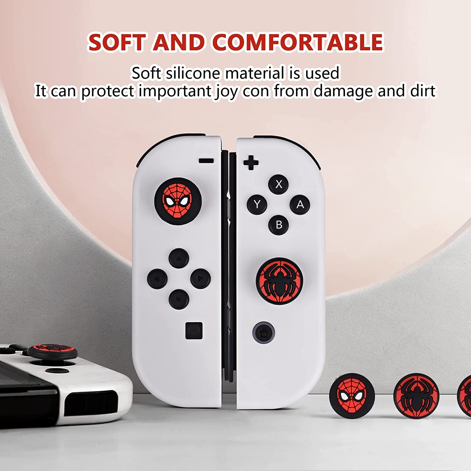 Spider Thumb Grips Cover Pads Analog Caps Joystick For Nintendo Switch ...