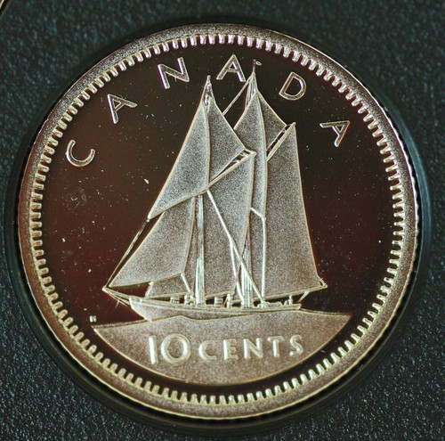 2003 Canada 10 cent silver dime w Gillick effigy & dbl date from ...