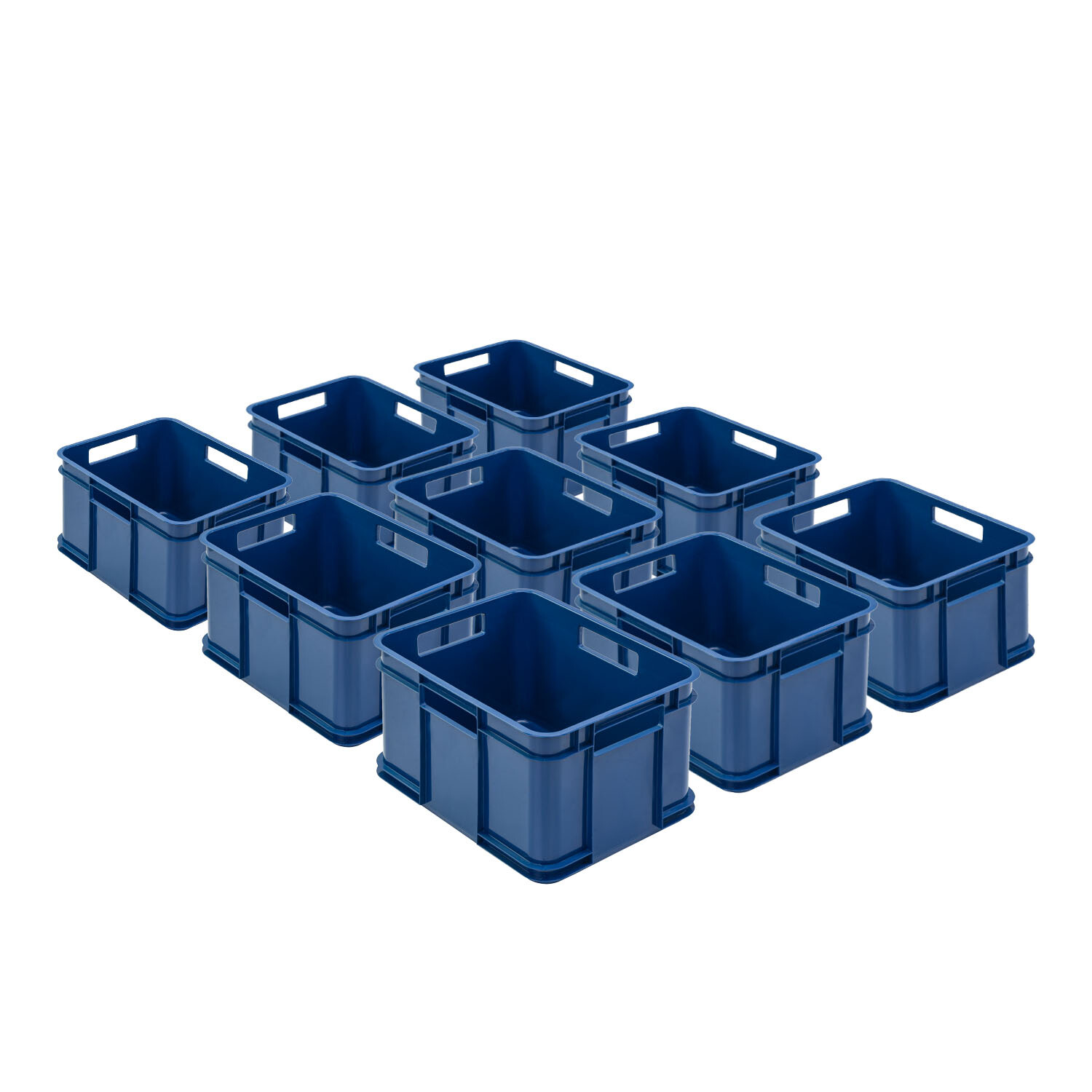 9x Euro Stapelbox Bruno Eco Blau Stapelkasten 16L Transport ...