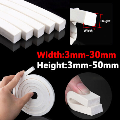 Silicone Rubber Sponge Strip Square Seal Strip Closed Cell White Foam ...