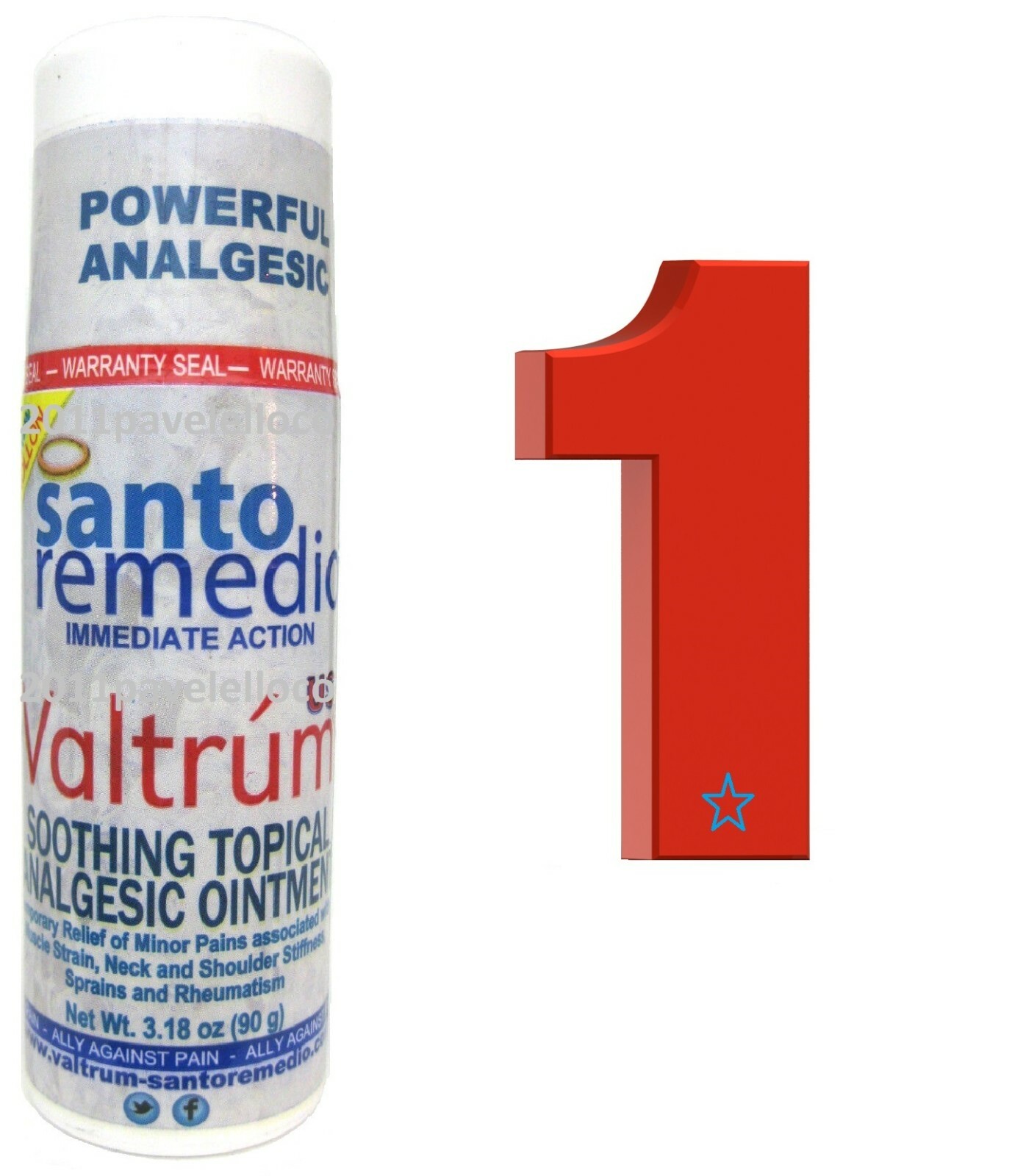 SANTO REMEDIO Valtrum ANALGESIC Gel 1, 2 BOTTLES Roll On Pain Relief ...
