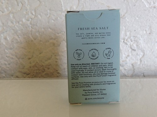 Pura Fresh Sea Salt Illume Diffuser Refill – 0.33 fl oz/10mL Each, 2 ...