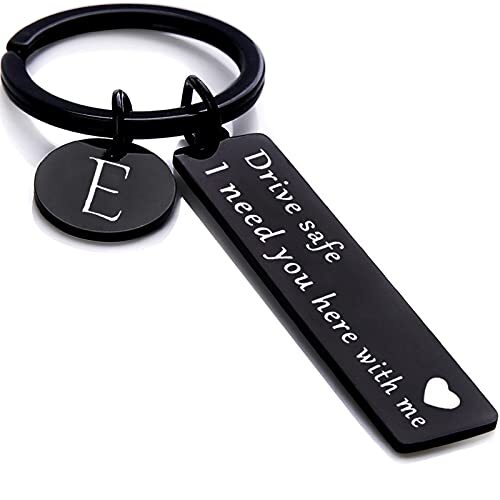 Drive Safe Keychain Key Rings Gifts for Boyfriend Birthday 26 Letter ...
