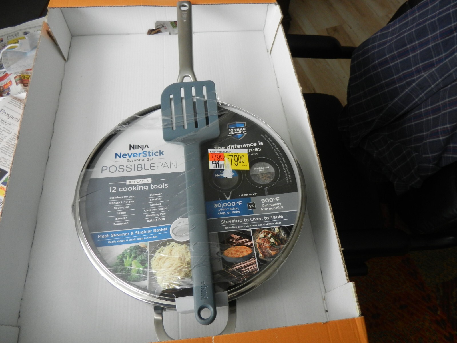 NINJA FOODI NEVERSTICK Premium POSSIBLE PAN Set Sea Salt Gray CW100GY ...