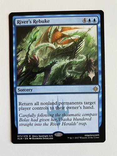 1x River’s Rebuke *PROMO* MTG XLN MT/NM Ixalan PW Stamp Commander ...
