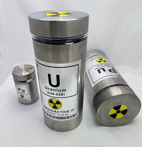 Plutonium Stainless Steel Cylinder 3.2 in Prop Replica Radioactive ...