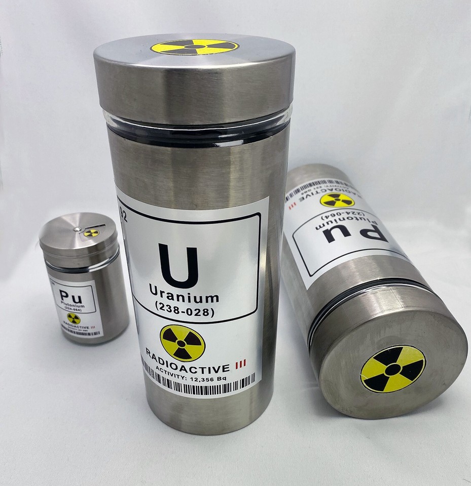 Plutonium Stainless Steel Cylinder 3.2 in Prop Replica Radioactive ...